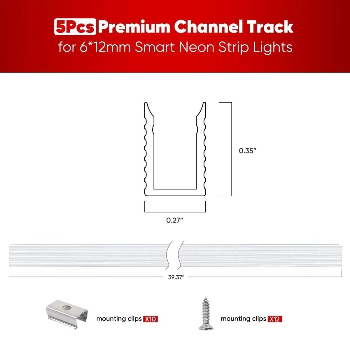 Shine Decor 120V Led Neon Rope Light Track Best For Install